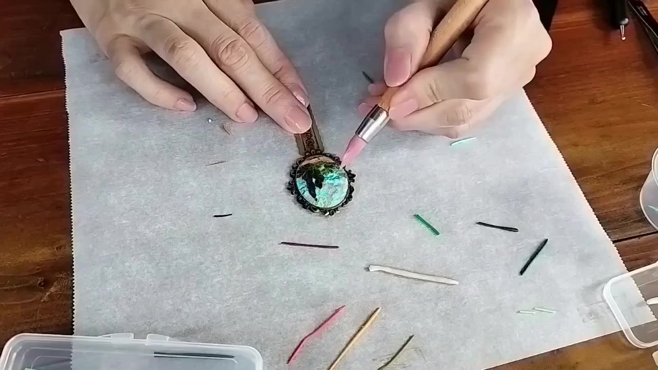 Polymer Clay Bookmarks Making-Wheat Field with Cypress