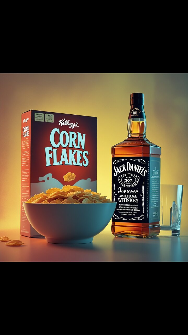 Kellogg's Corn Flakes and Jack Daniel's Whiskey (AI 1950s Jazz)