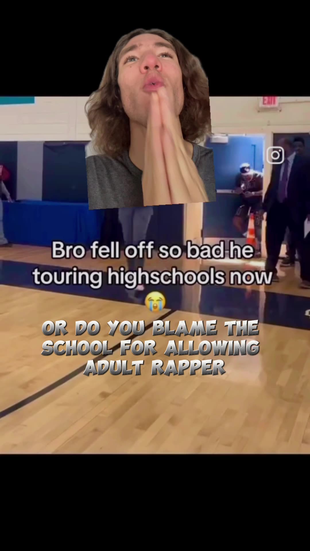 Failed rapper performing at high schools