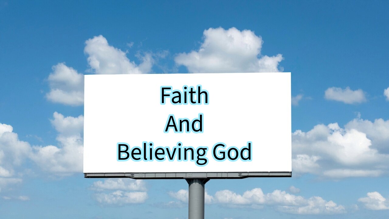Faith And Believing God - Sunday Service - May 18, 2025 - The Great ...