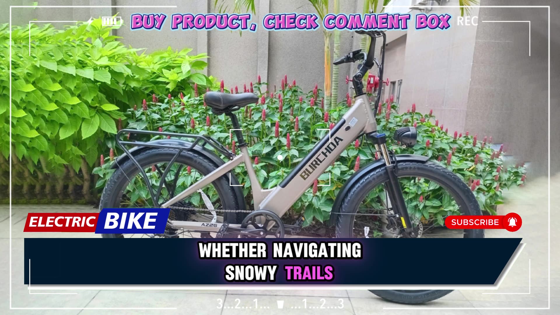 BURCHDA AZ26 Electric Bike 1000W 48V 20AH Battery 26 Inch 3.0 Fatbike ...