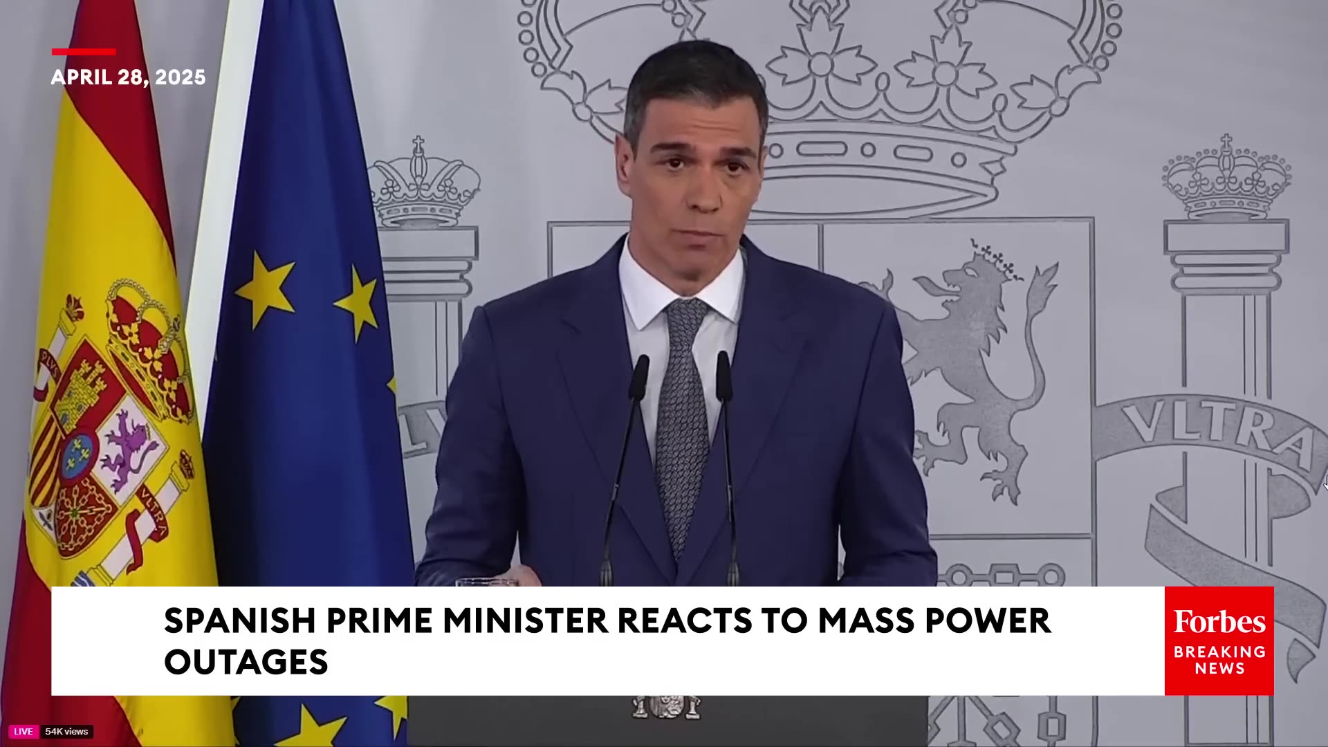 Spanish PM Sánchez | No 'Conclusive Information' on Cause of Power Outages