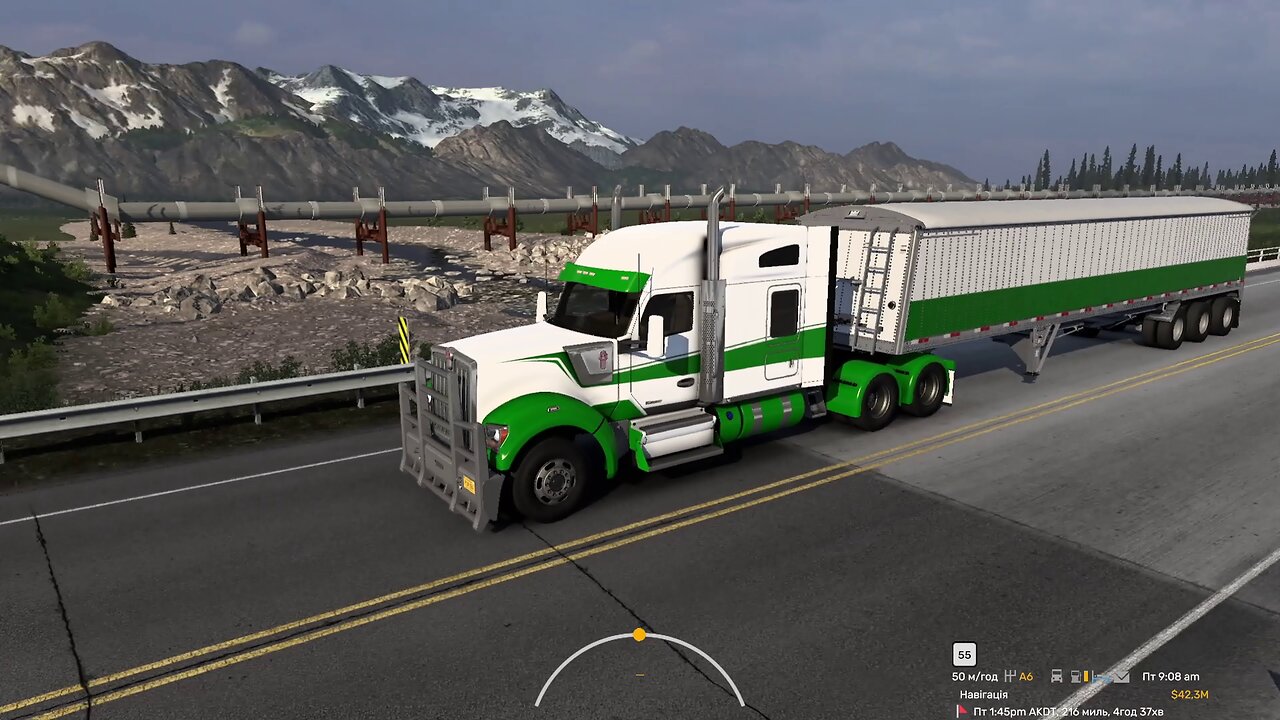 ATS, Alaska - North to the Future, Kenworth W990, Fairbanks - Valdez