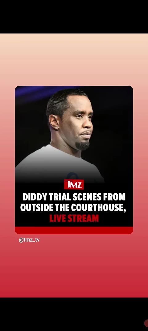 Diddy trial scenes from outside from outside the Courtside live stream ...