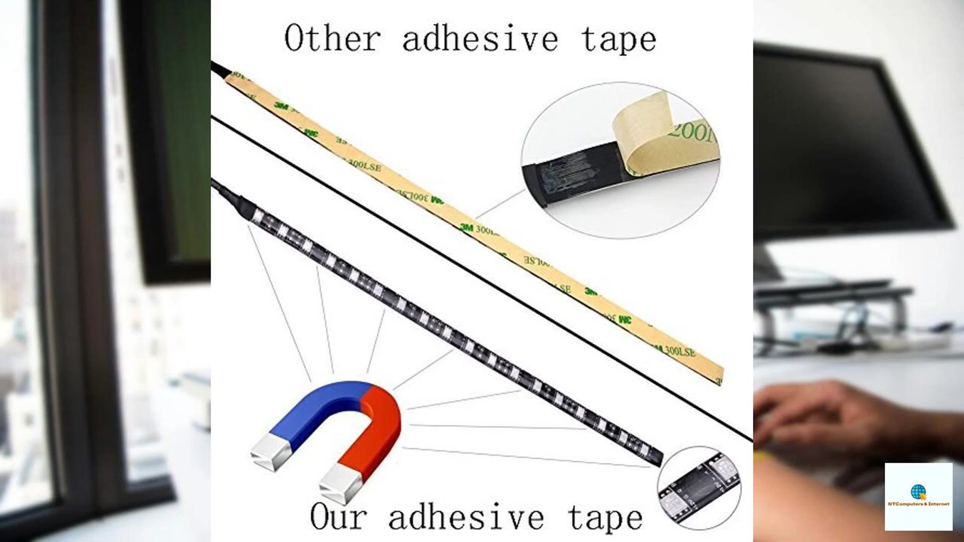 DS White Computer Light LED Strip with Magnetic Design for PC Case ...