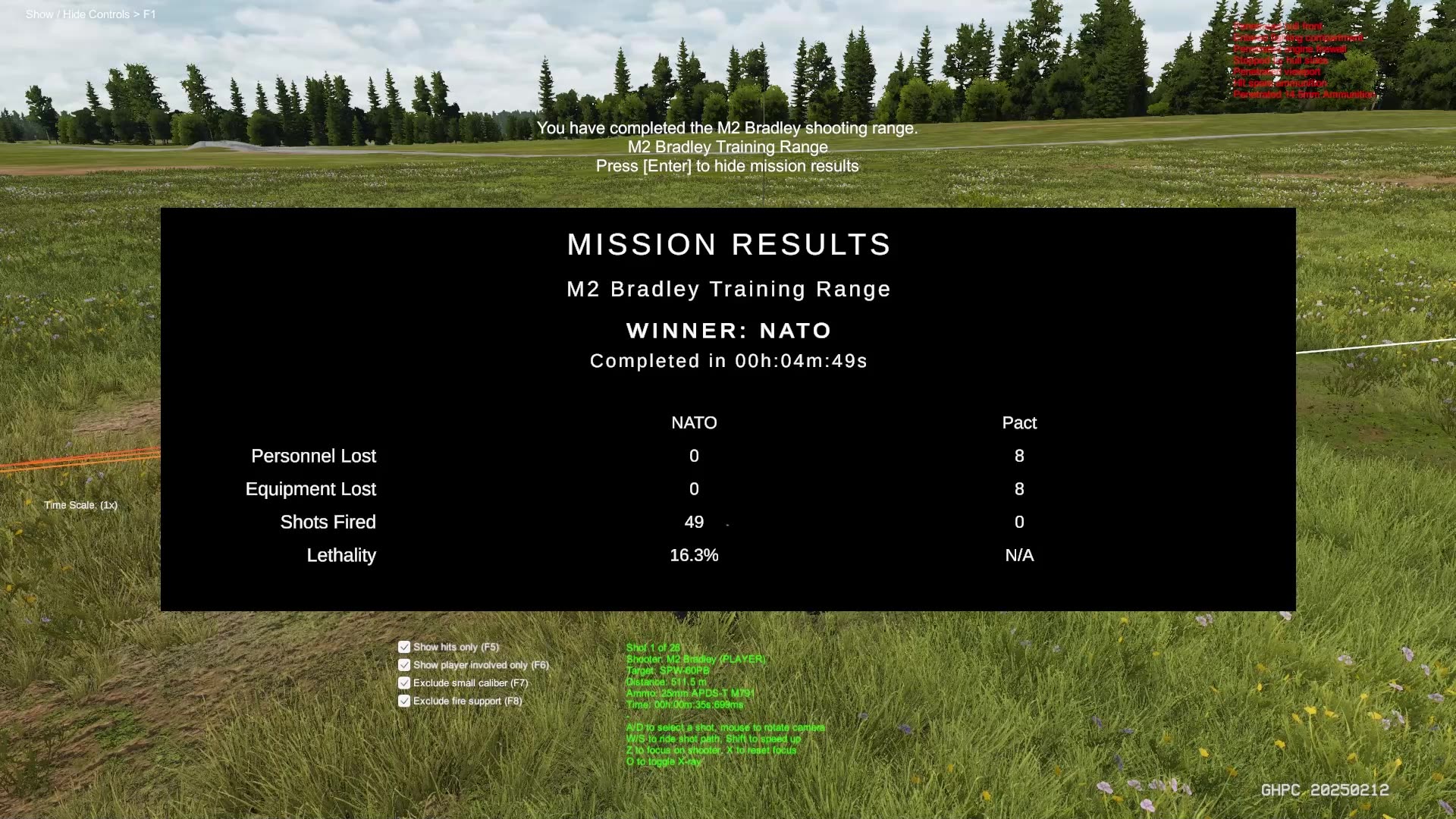 Gunner, Heat, Pc! training M2 Bradley