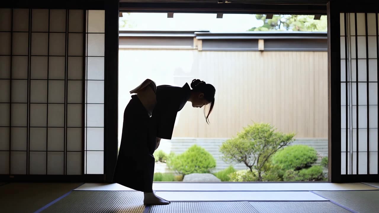 Graceful Gesture: AI-Animated Girl Bowing | Symbol of Respect & Humility