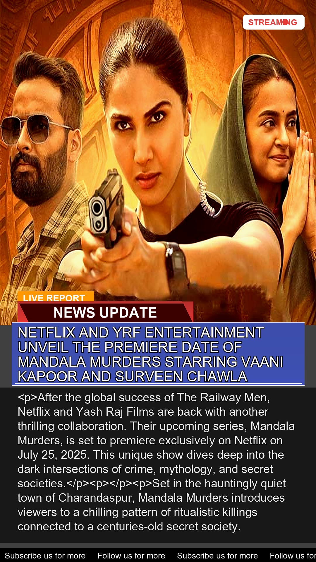 Netflix and Yrf Entertainment Unveil the Premiere