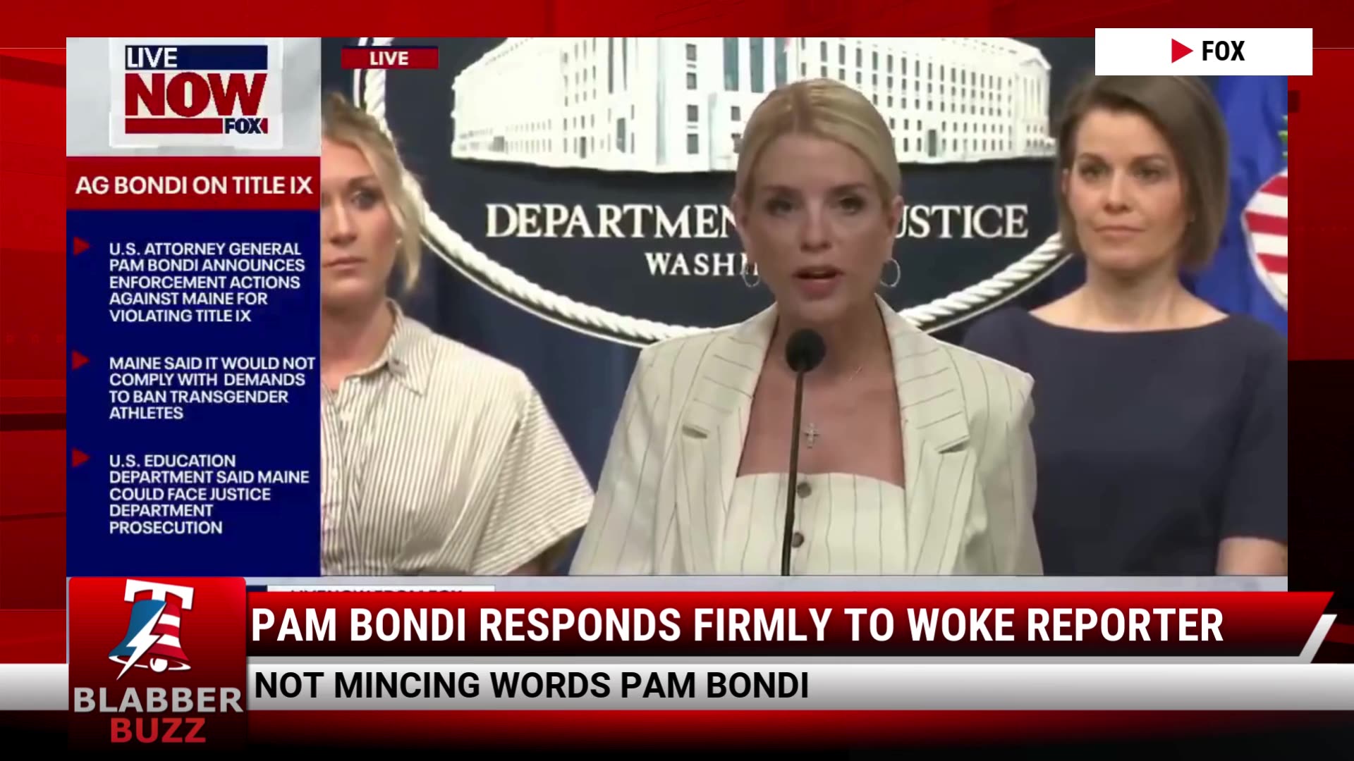 Watch Pam Bondi Responds Firmly To Woke Reporter