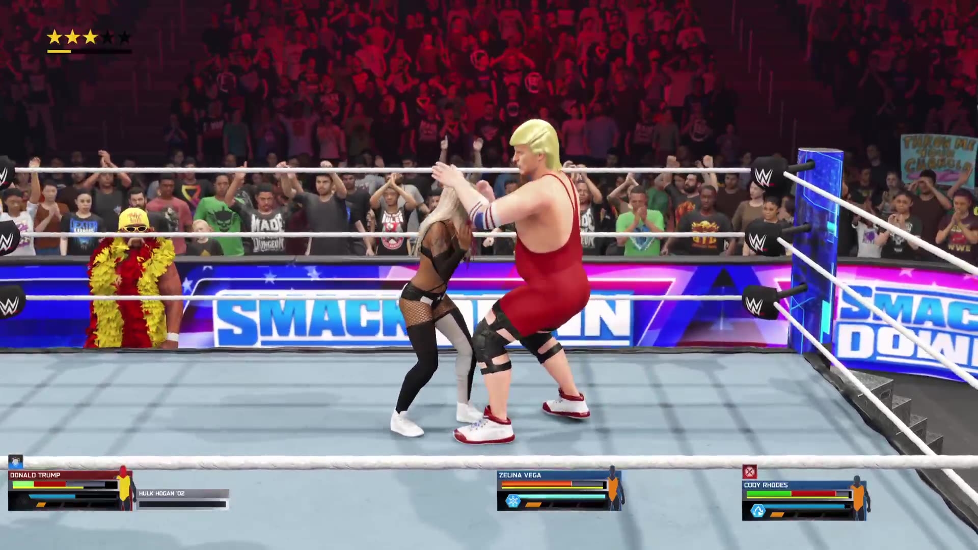 WWE 2K25 - Trump VS Cody and Zelina - HDR