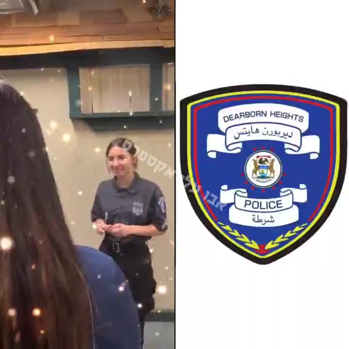 For the first time in the USA: a police badge with Arabic inscription