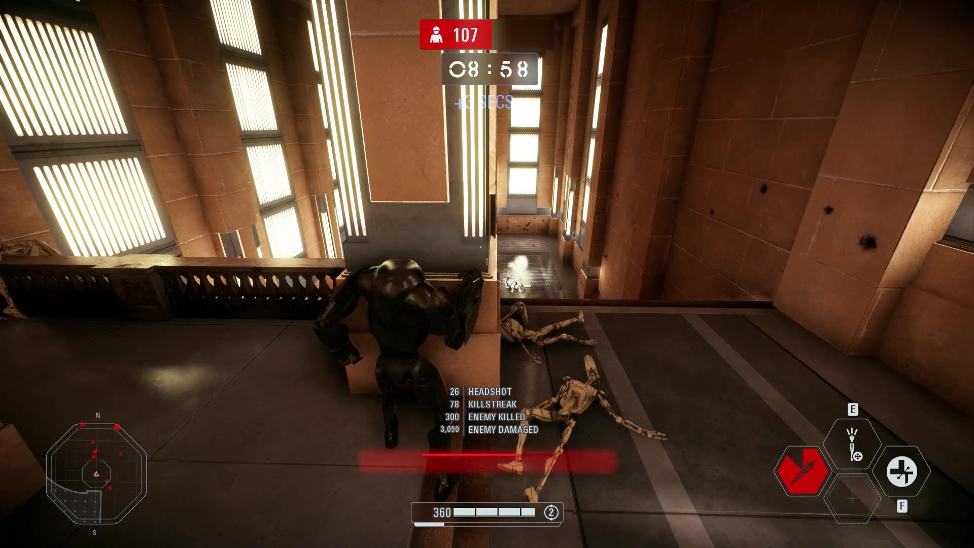 SWBF2 2017: Arcade Onslaught B2 Super Battle Droid Naboo: Palace Hangar ...