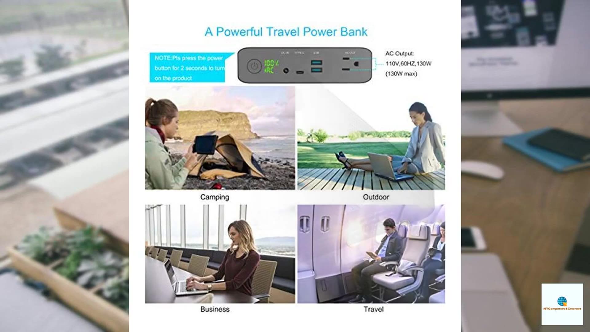 Volessence 27000mAh AC 130W Outlet Portable Laptop Charger (TSA ...
