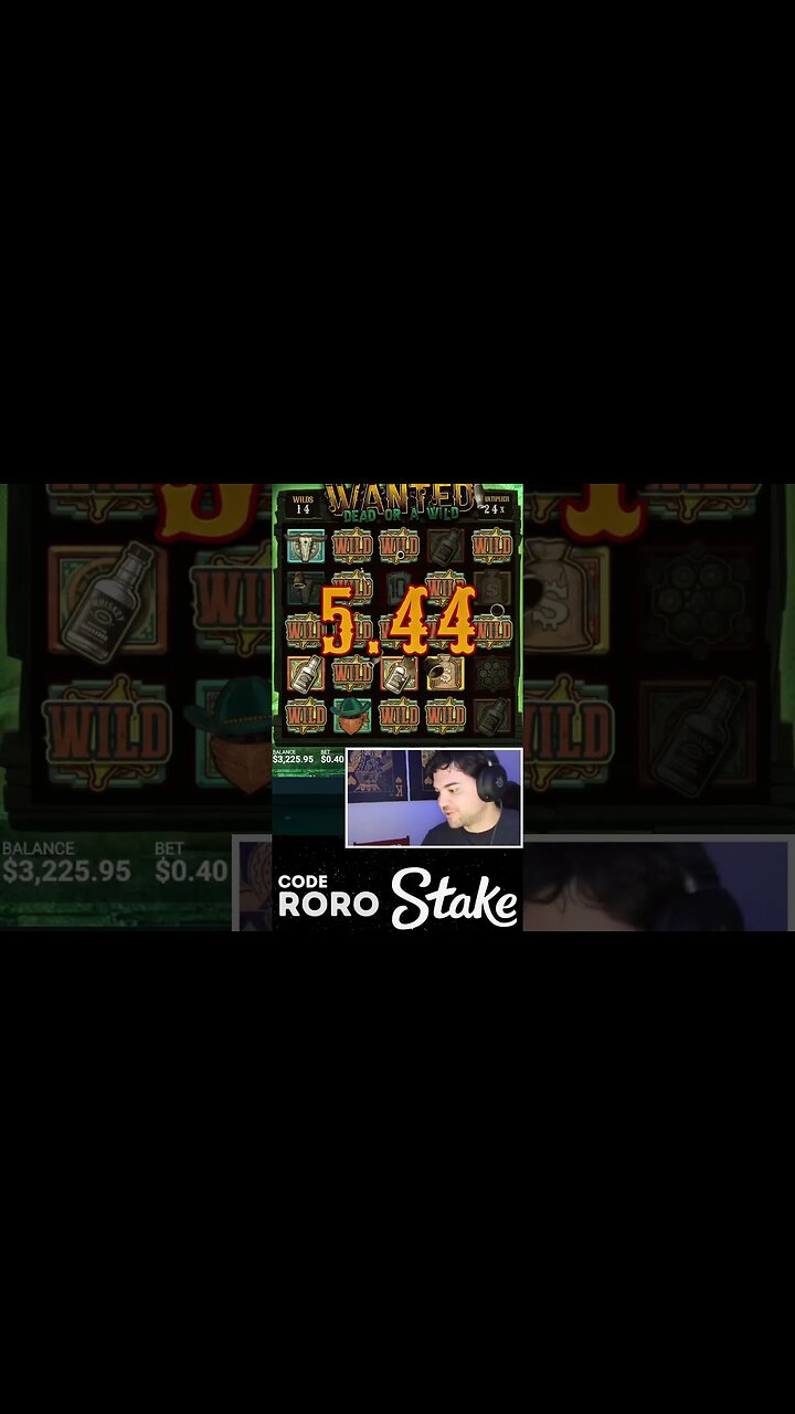 Getting HUGE WIN On WANTED DEAD OR A WILD SLOT!! CODE: RORO #shorts # ...
