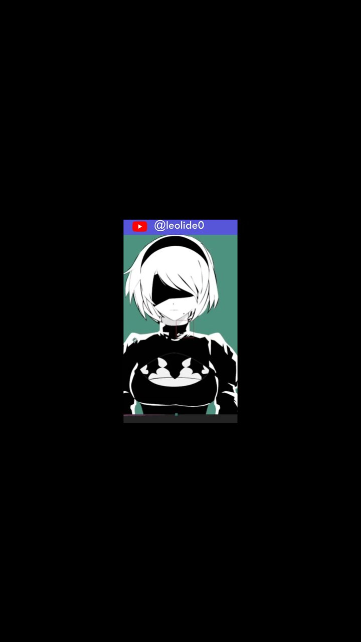 Leolide simple NieR: Automata 2B manga-ish animation #shorts