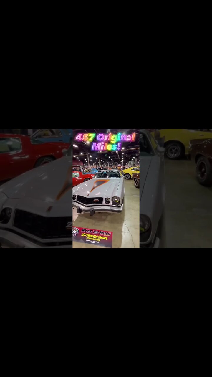457 Original Miles 1977 Chevy Camaro Z/28! #shorts