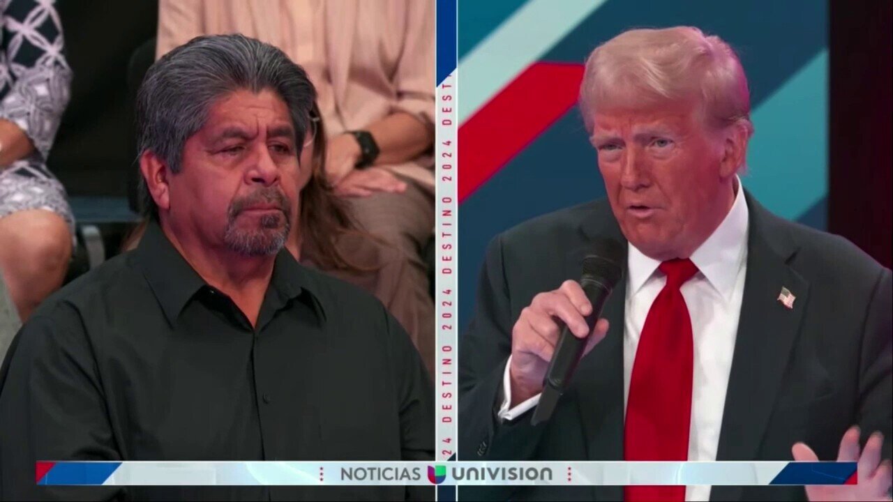 Trump Speaks About Immigration And Border Wall At Univision Town Hall Event