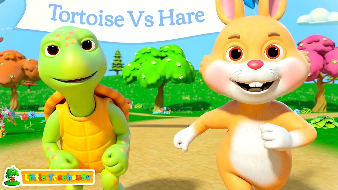 The Hare & The Tortoise | Kindergarten Rhymes and Baby Songs | Cartoon ...