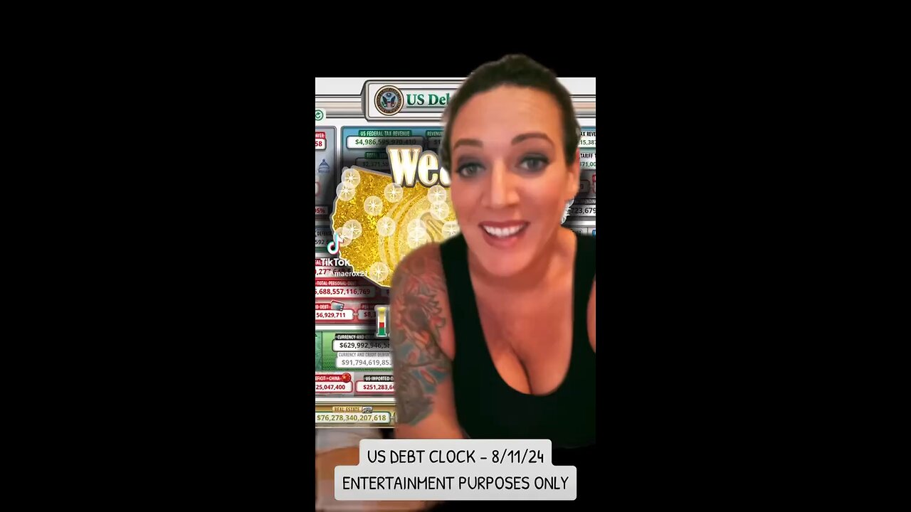 US DEBT CLOCK - 8/11/24 ⭐️ WEALTH INVERSION ⭐️ ⚡️ America is GOLD 🏆💫 ⚡️ ...