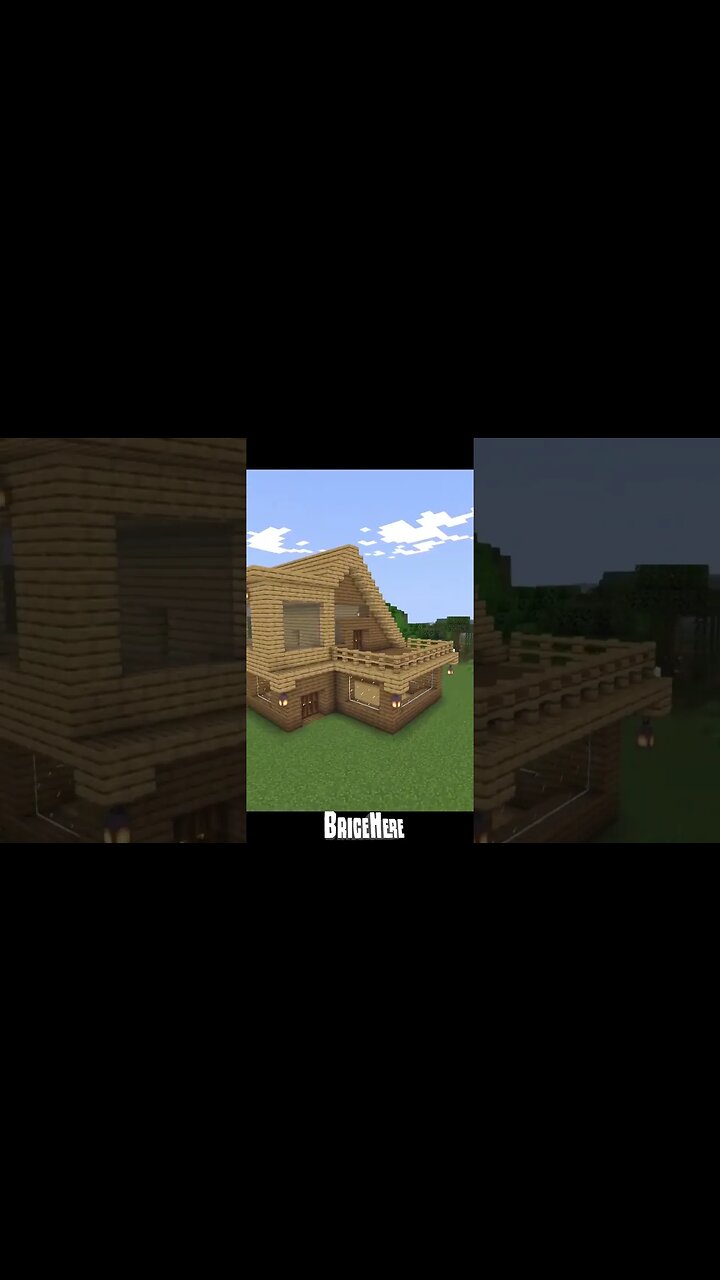 How to build a Modern Wood House in Minecraft part 7 #shorts #short # ...