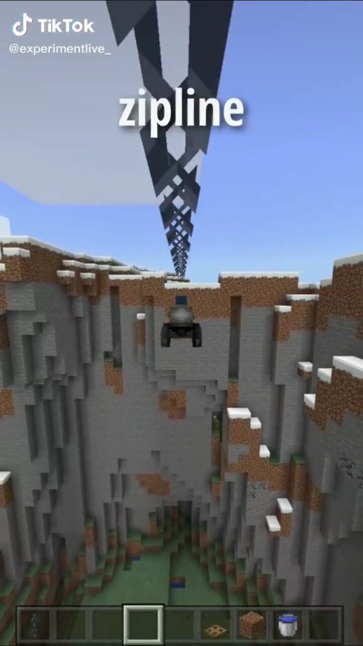 How to create a working zipline in Minecraft Bedrock