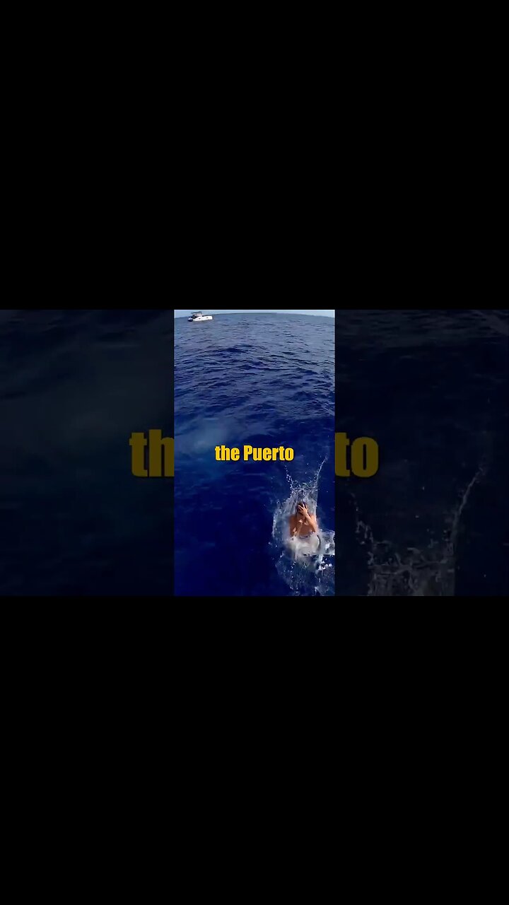 Jumping into the deepest part of the Atlantic Ocean! #deep #ocean #bikini