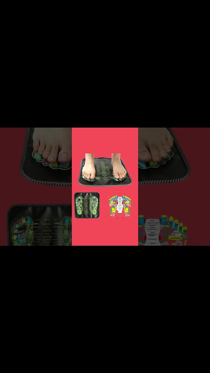 Foot Massage Pad Chinese Health Care Reflexology Walk Stone Pain # ...
