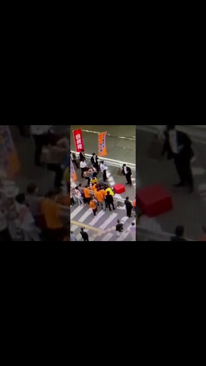 Video shows the scene after former Japanese prime minister Shinzo Abe ...