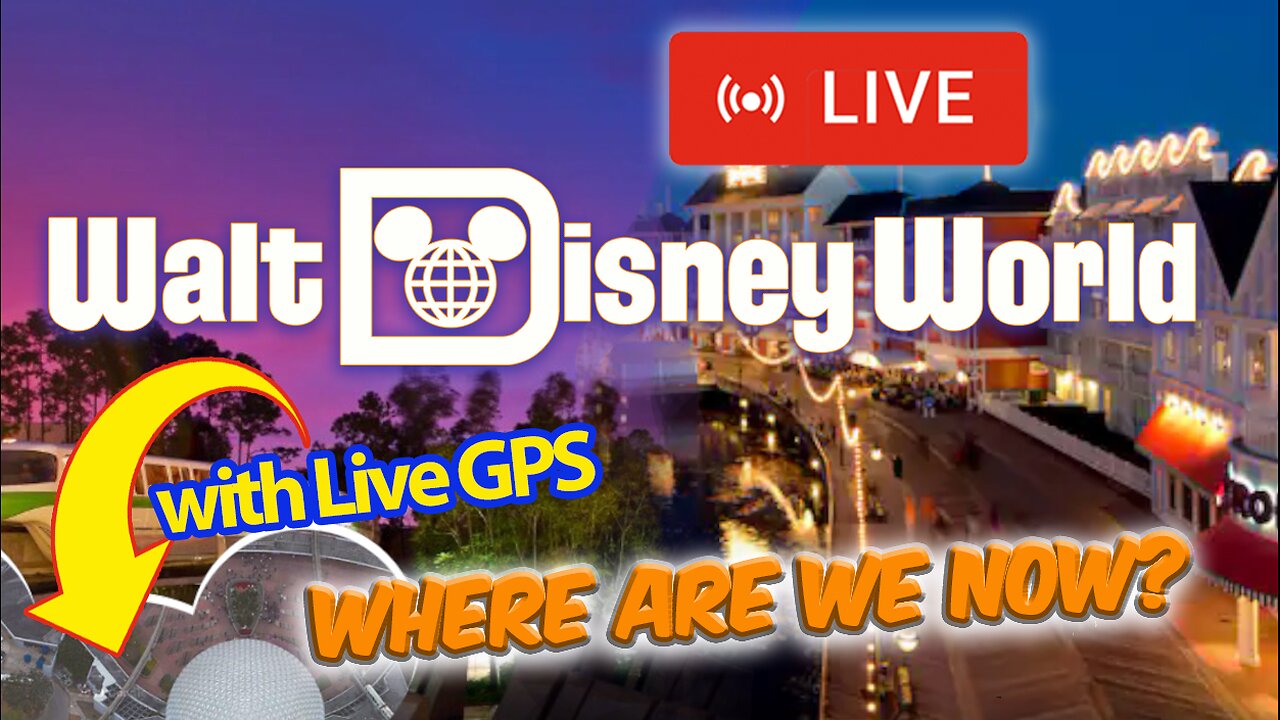 🔴 🏰 LIVE from Disney World with interactive GPS