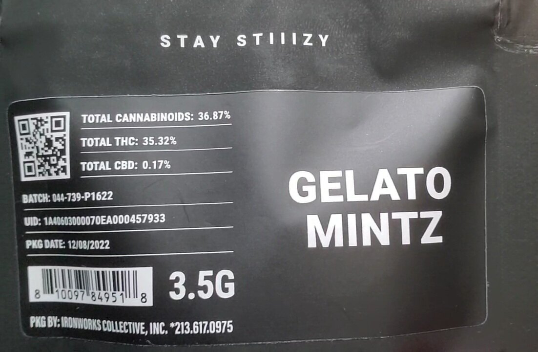 Stiiizy Gelato Mintz strain review
