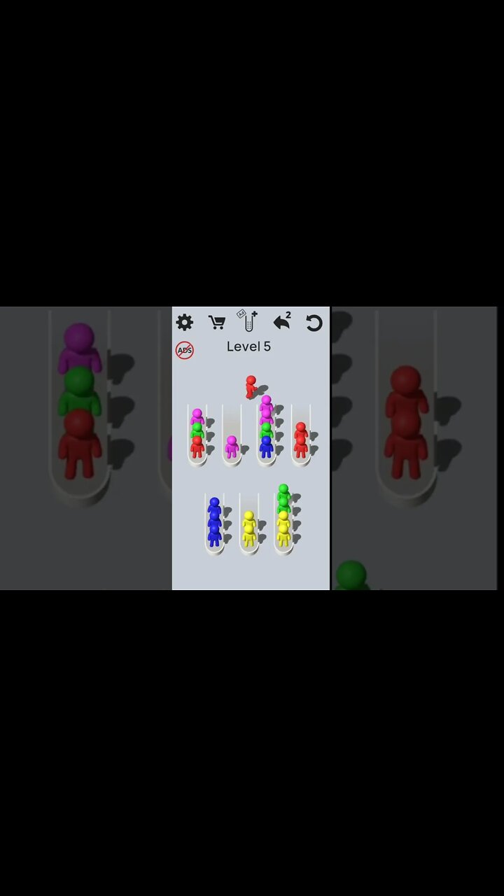 Crowd Sort Color Sort & Fill Gameplay Walkthrough Level 4 Chill Music ...