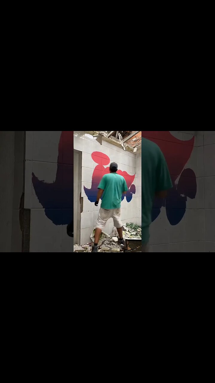 SICK GRAFFITI THROWIE WITH A ROLLER 👀 #graffiti #graffitiart #shorts