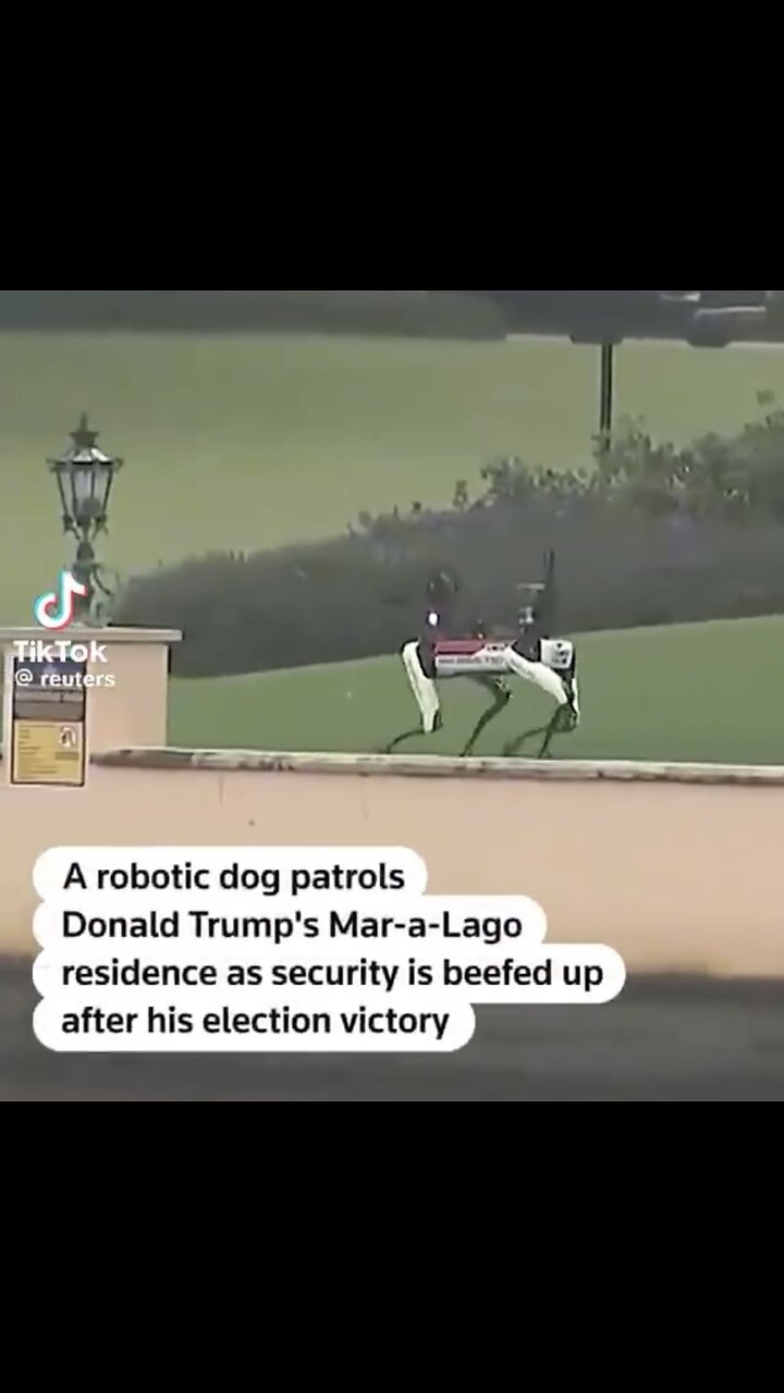 ROBOT-DOGS🇺🇸🏖️🐩🏰🏝️PROTECTS TRUMP PROPERTY MAR-A-LAGO🇺🇸🏝️🏰🐩💫