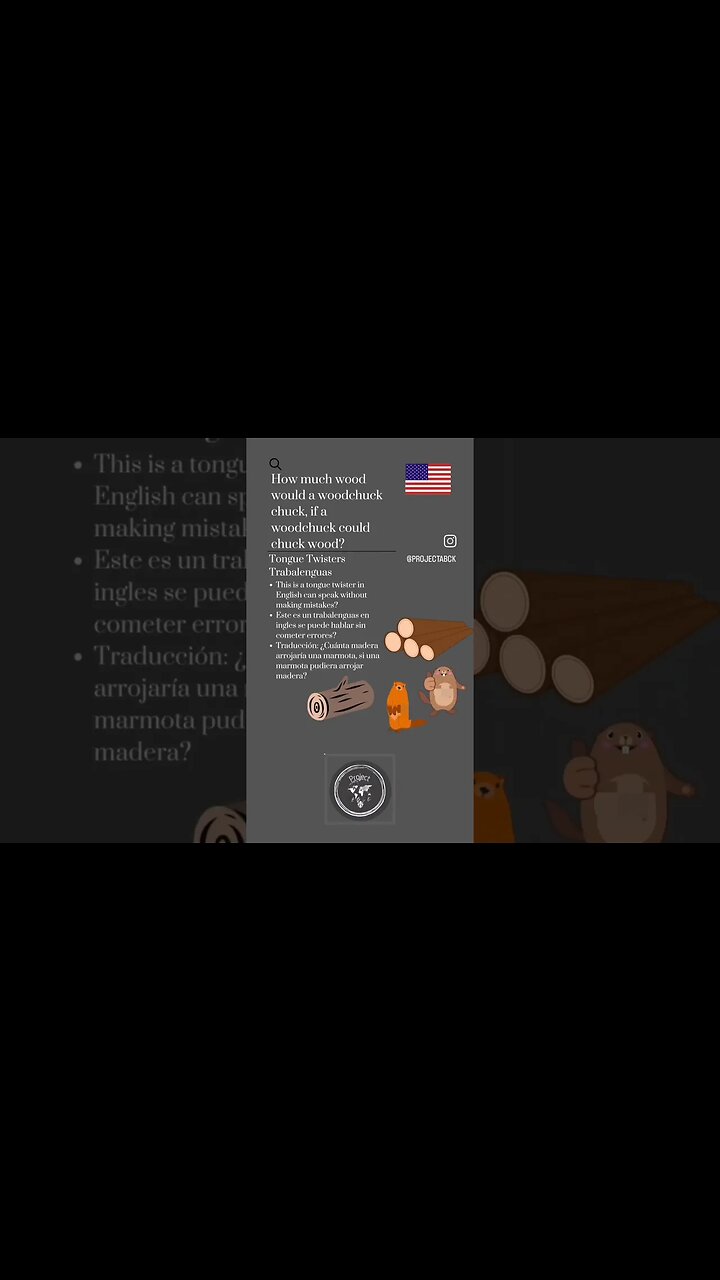 🇺🇸Tongue Twisters-How much wood would a woodchuckchuck, if a woodchuck ...