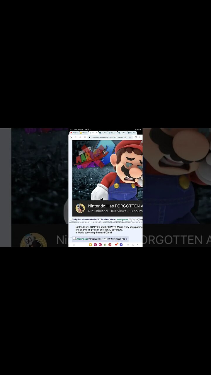 Nintendo fan angry because Nintendo has apparently abandoned mario