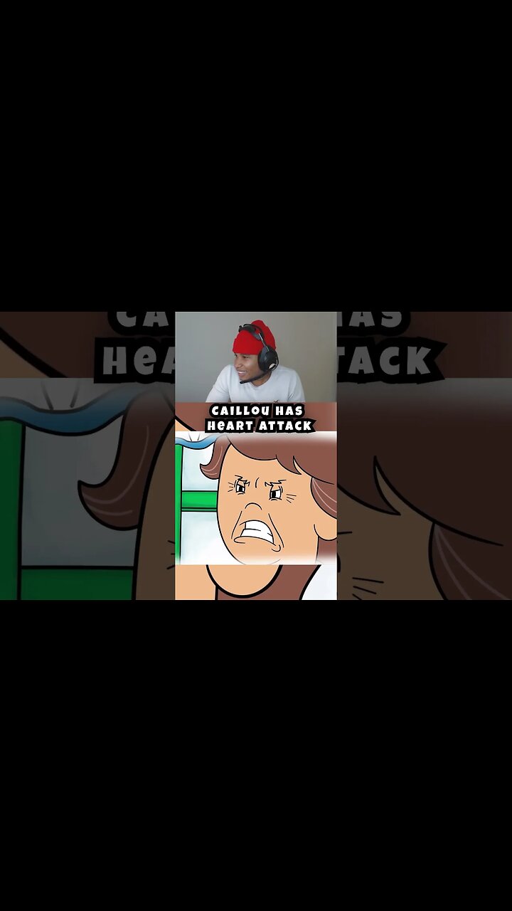 Caillou has heart attack (credit:AOK) #shorts #animation #reaction