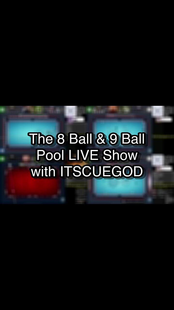 The 8 Ball & 9 Ball Pool LIVE Show with ITSCUEGOD