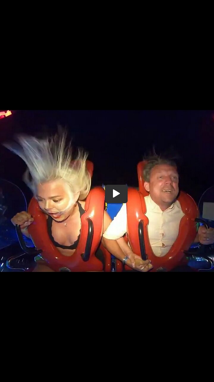 funny slingshot ride girl