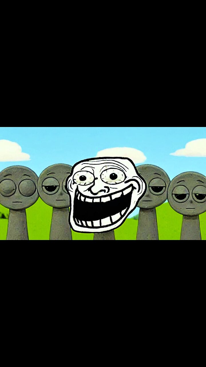 Sprunki Troll Face Mod 🤡🫥 #funny #memes #animation #sprunki #meme