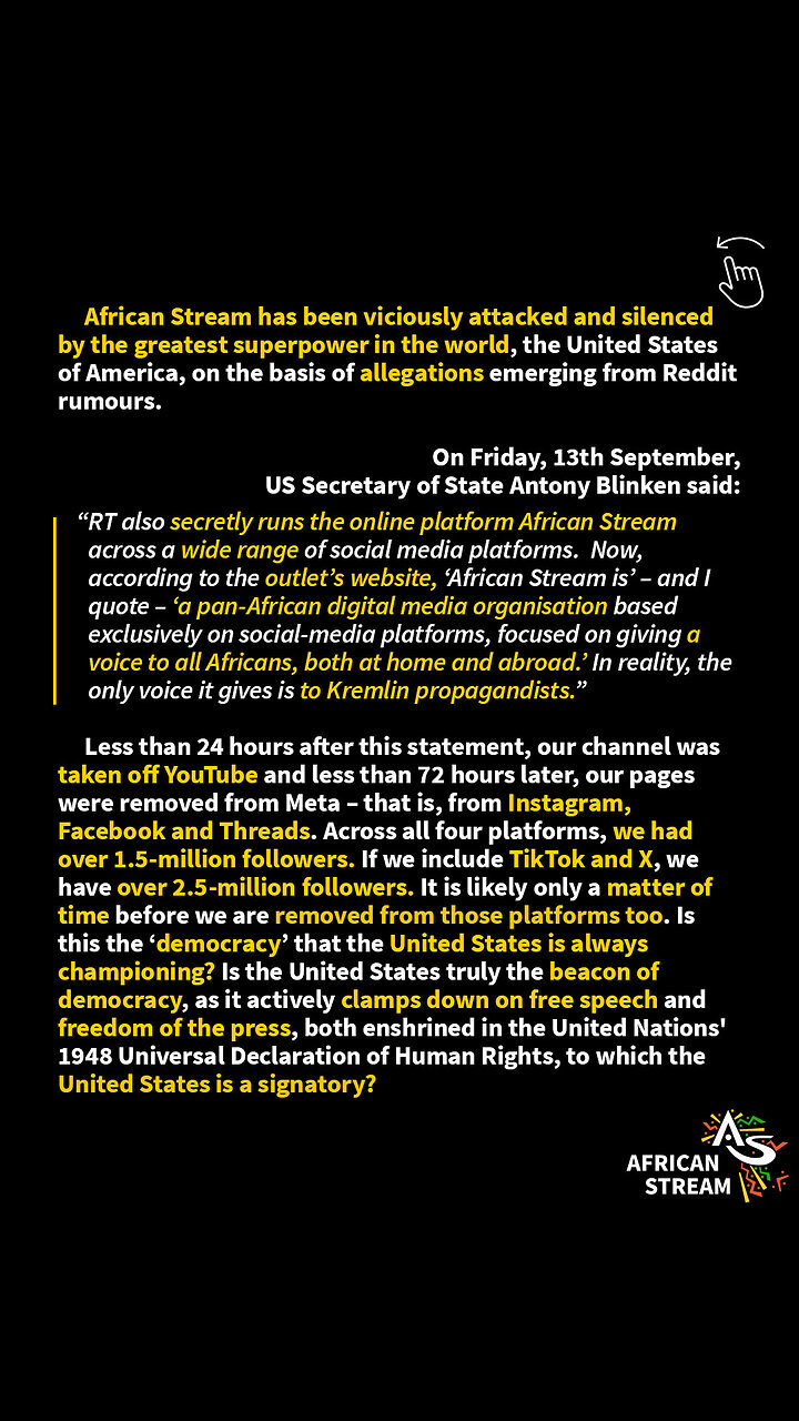 African Stream is under attack!