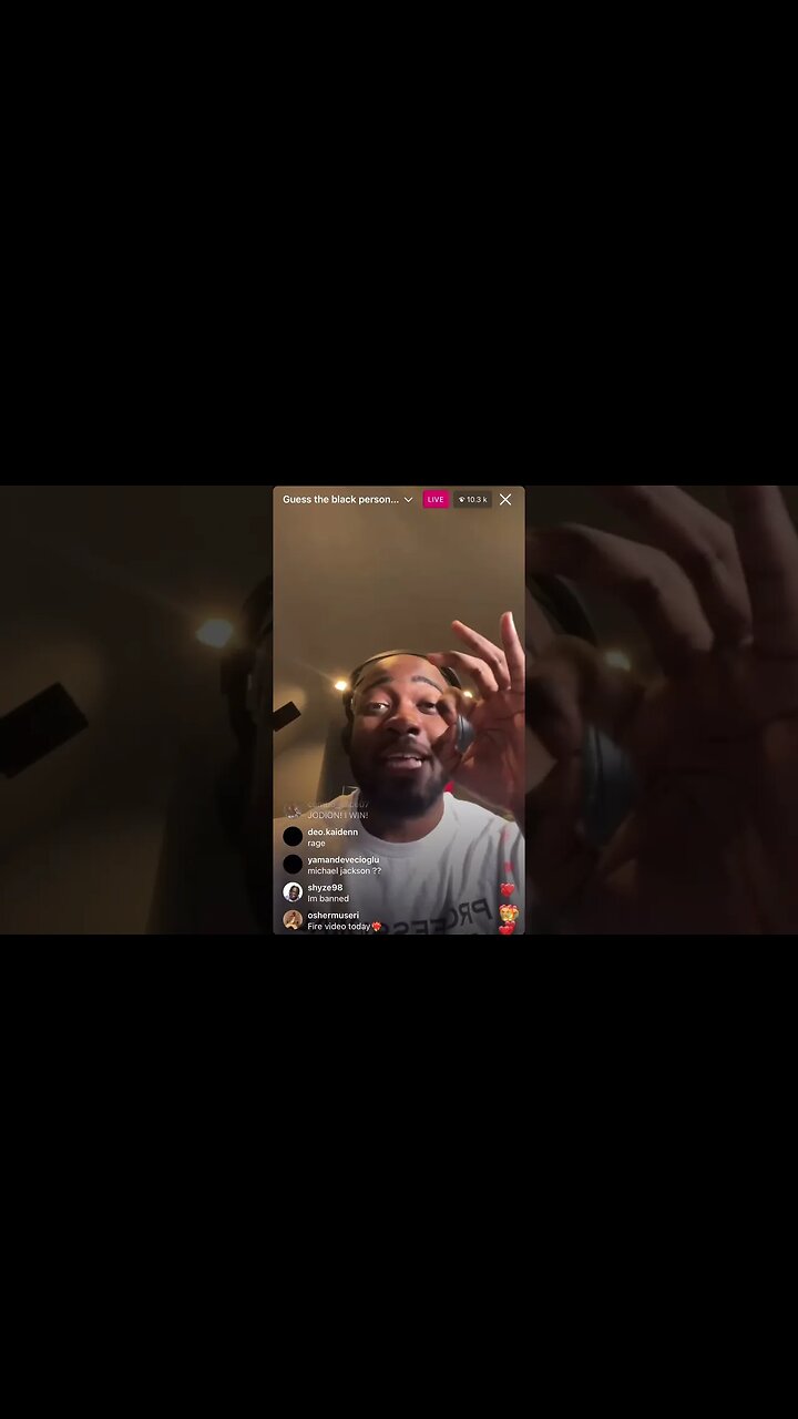 [JiDion Instagram Live VOD] Guess the black person win 1000$