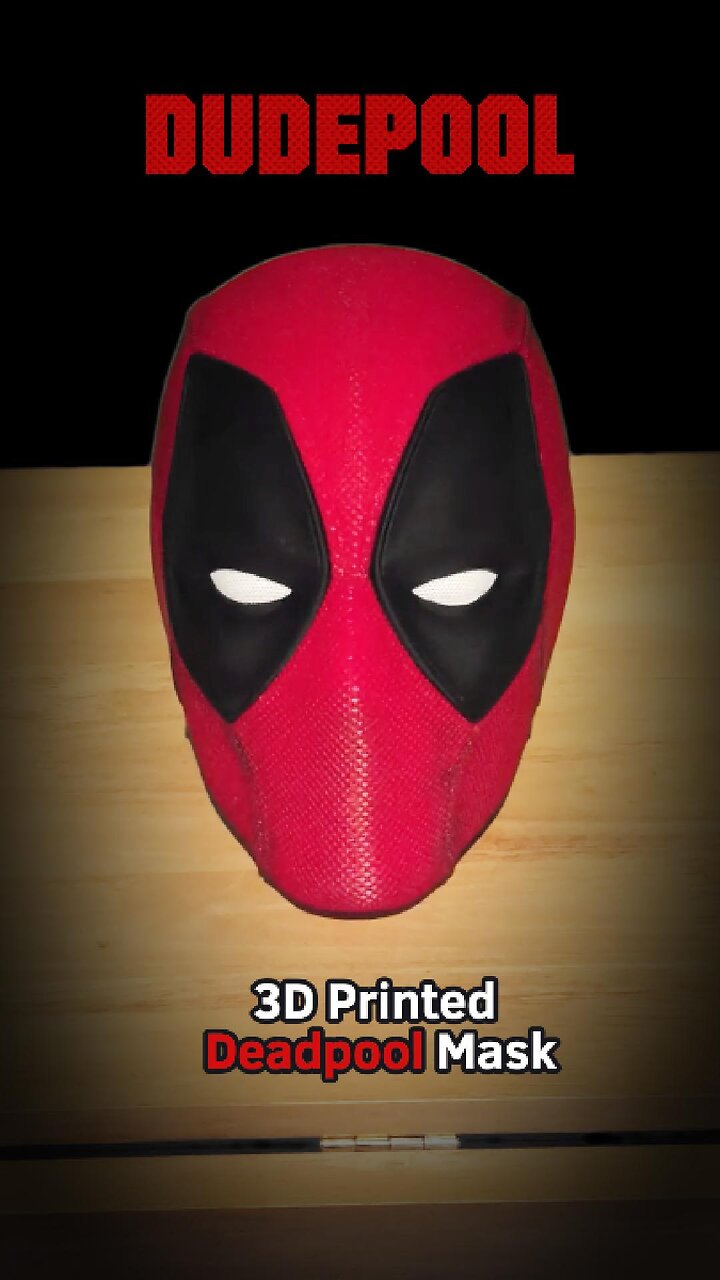 3D Printed Deadpool Mask with extra Eyes #marvel #dudepool #deadpool