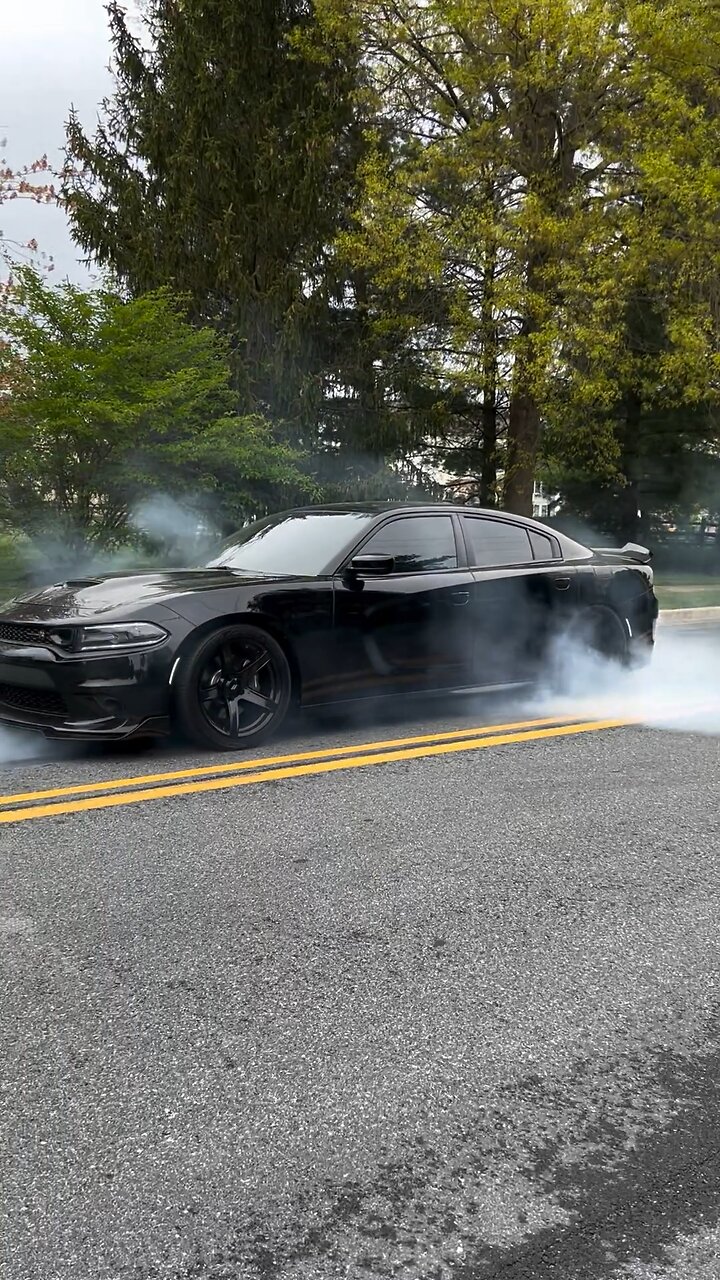 Blackedout Charger Burnout 🔥