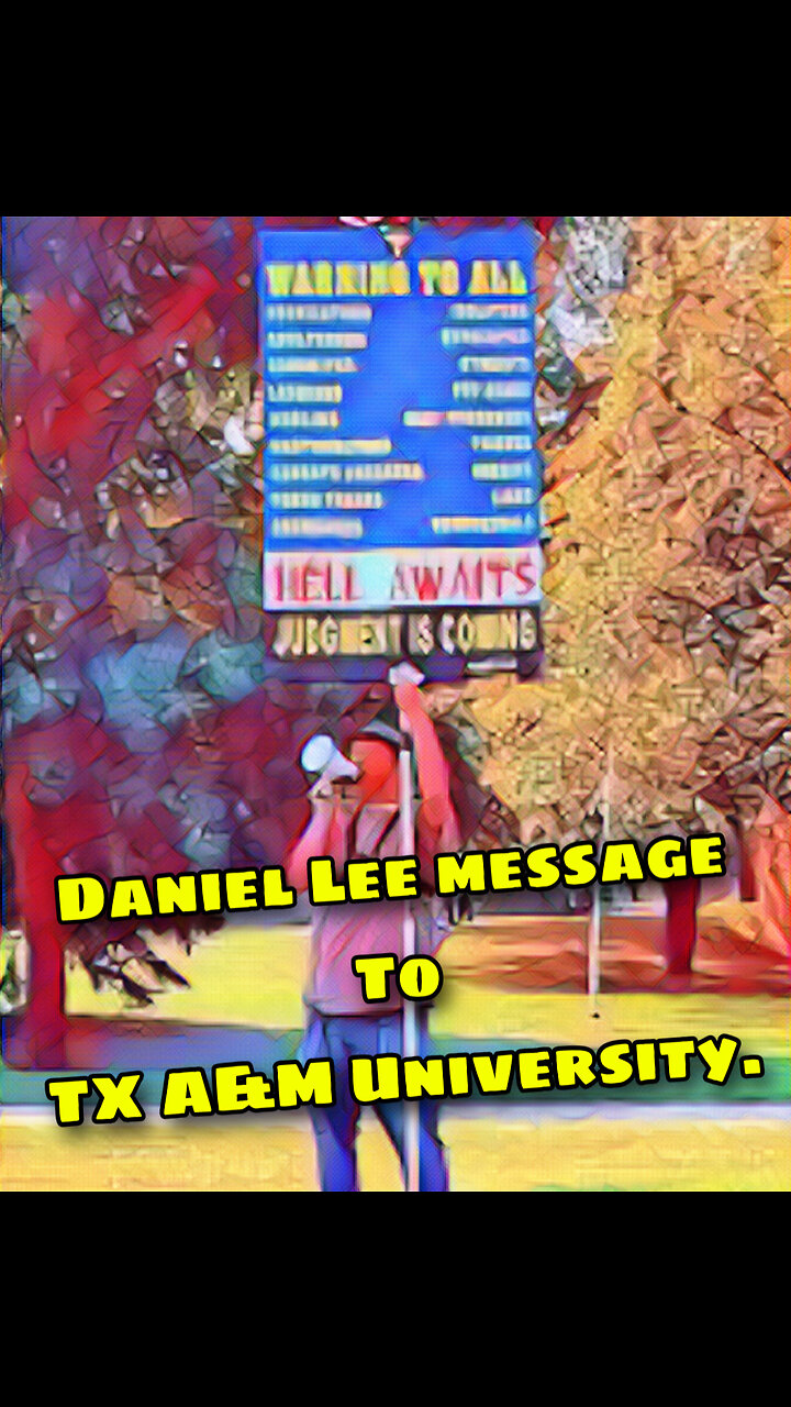 Daniel Lee has a message for Texas A&M Univ.