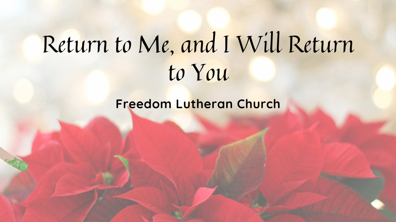 "Return to Me, and I Will Return to You" February 4, 2024