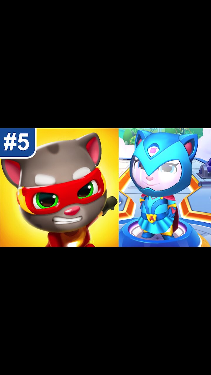 Talking Tom Hero Dash Gameplay #5 | Superhero Angela in BLUE SUIT