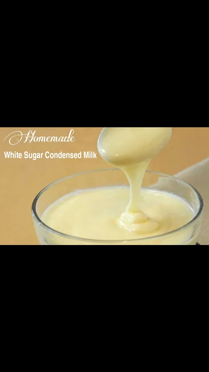Homemade white sugar condensed milk