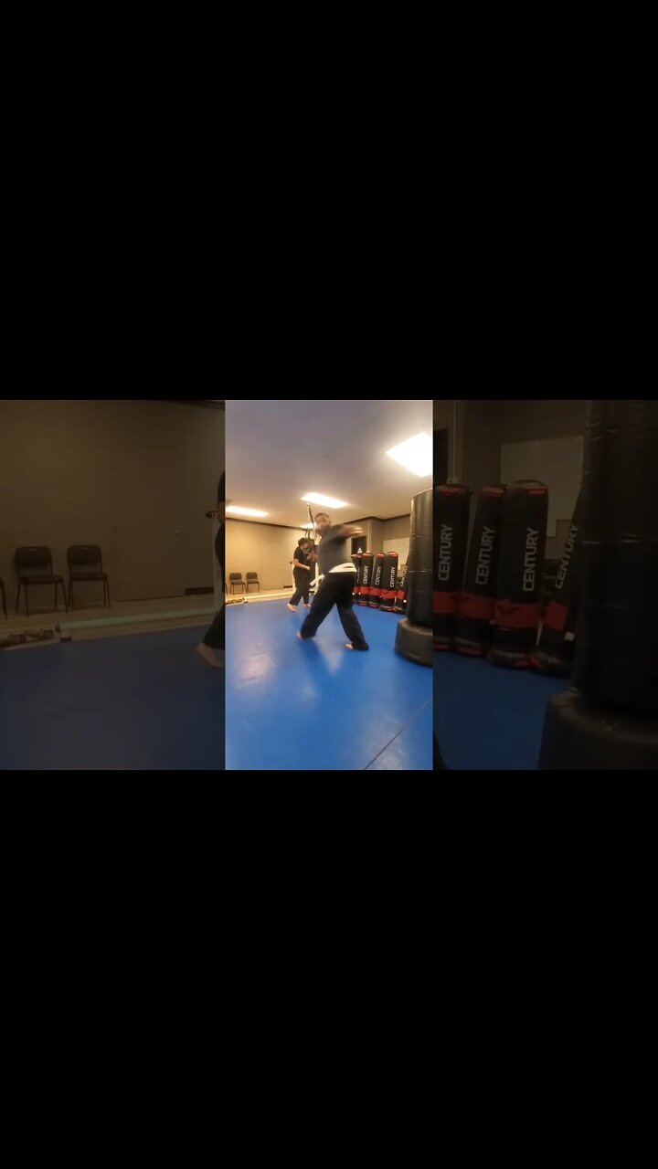 Fat Guy With Karate Kicks