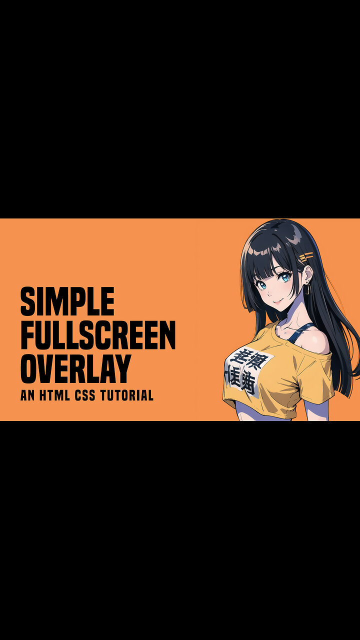 Simple Fullscreen Overlay In HTML CSS