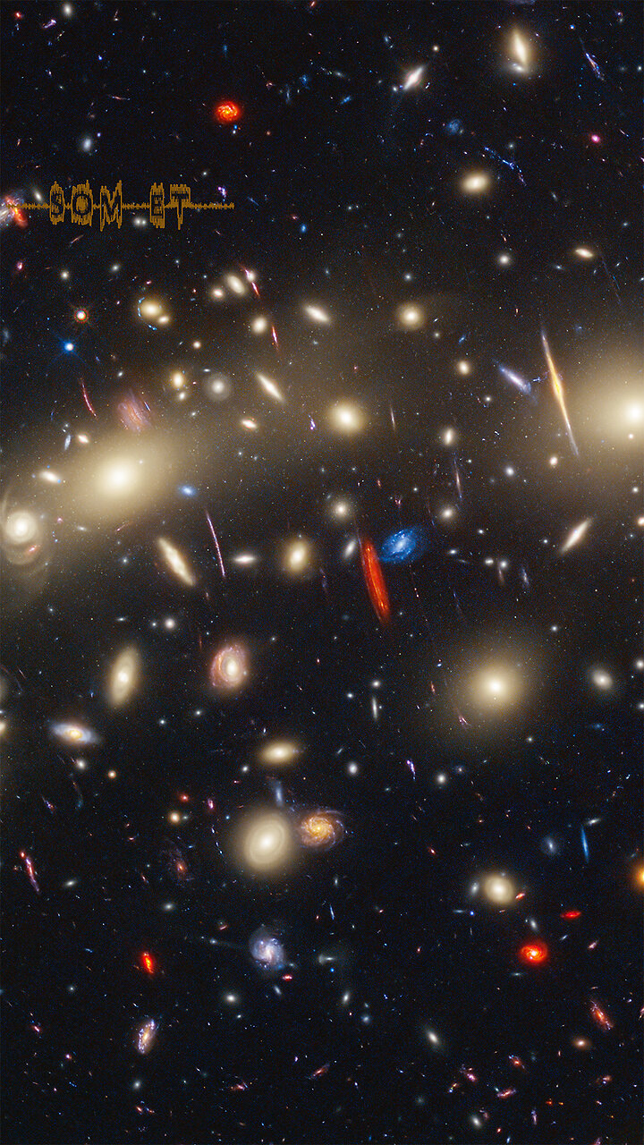 Som ET - 35 - Universe - Galaxy cluster MACS 0416 (Hubble and Webb composite image)